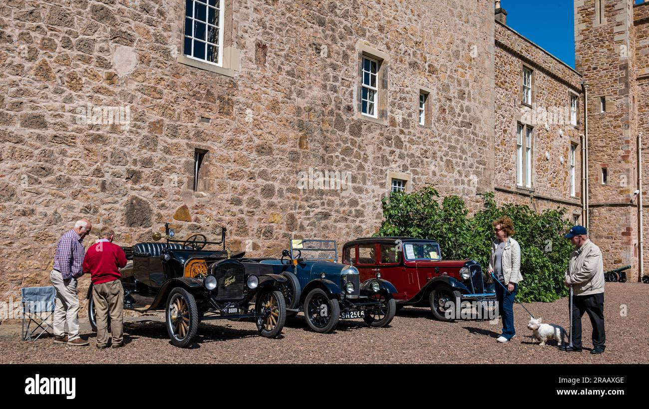 East Lothian, Scotland, UK, 2nd July 2023. Wheels of Yesteryear: the ...