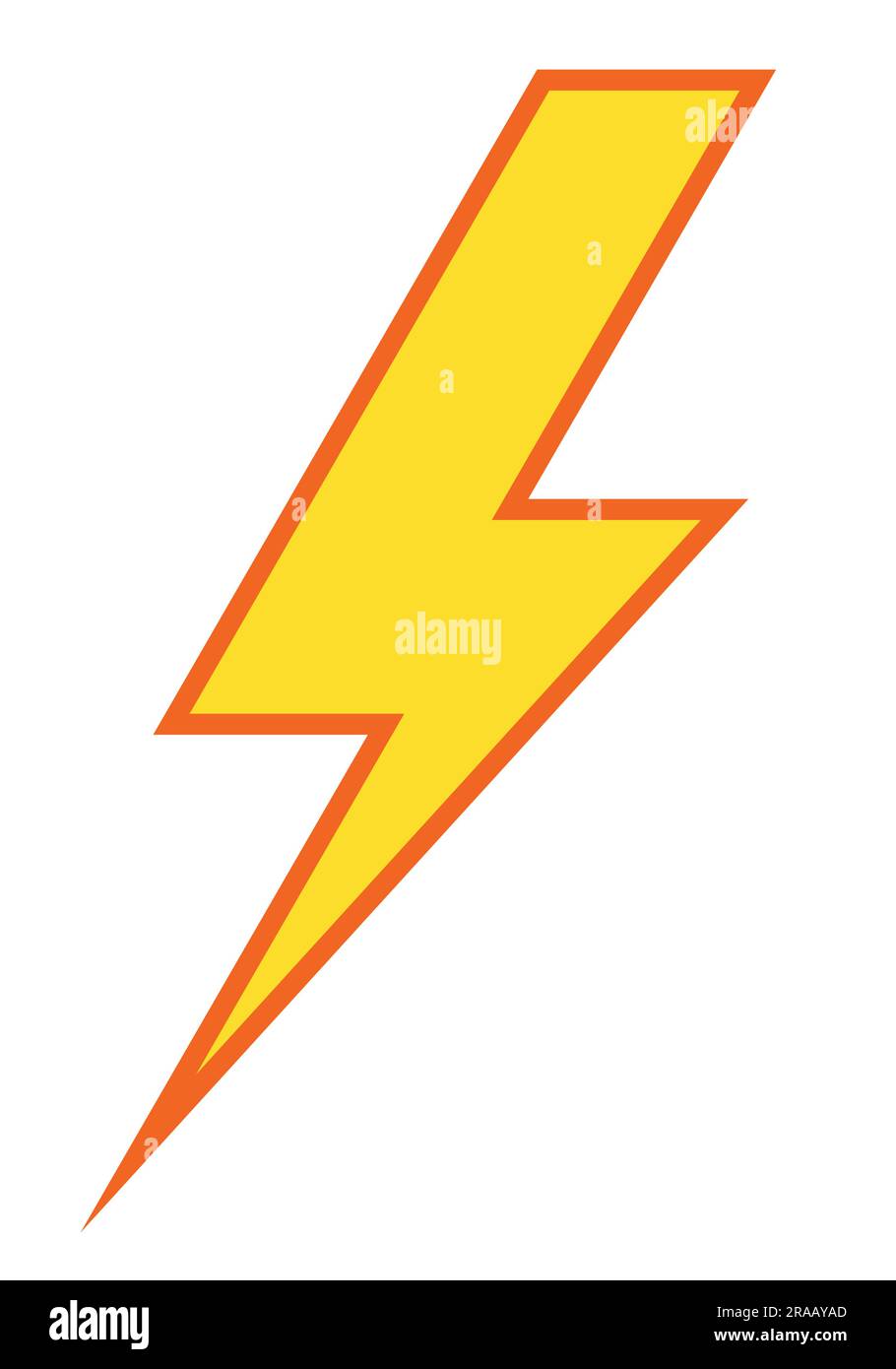 lightning symbol - color simple silhouette of flash, vector ...