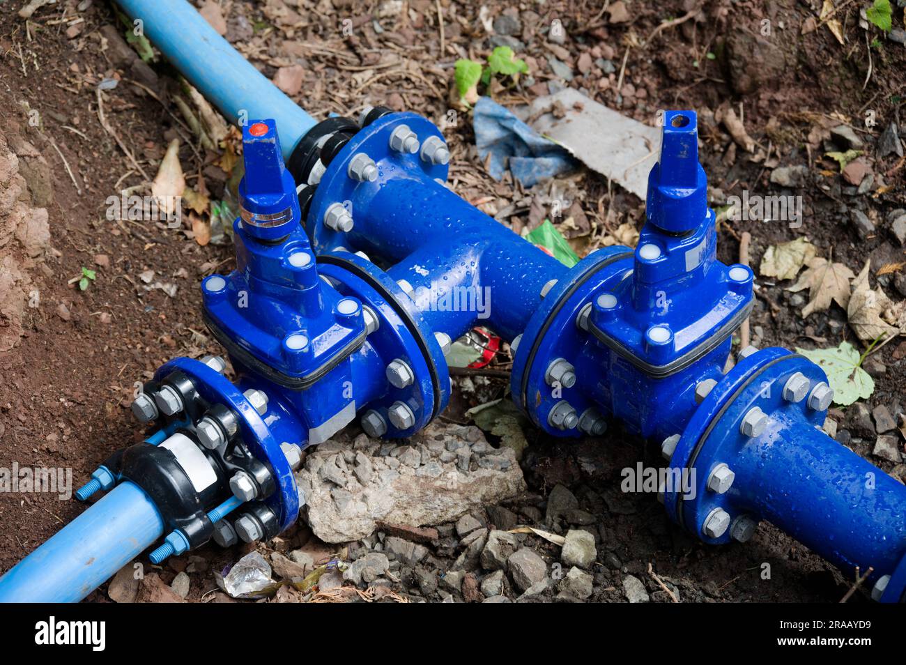 Incoming water meter valve arrangement to supply new building Stock ...