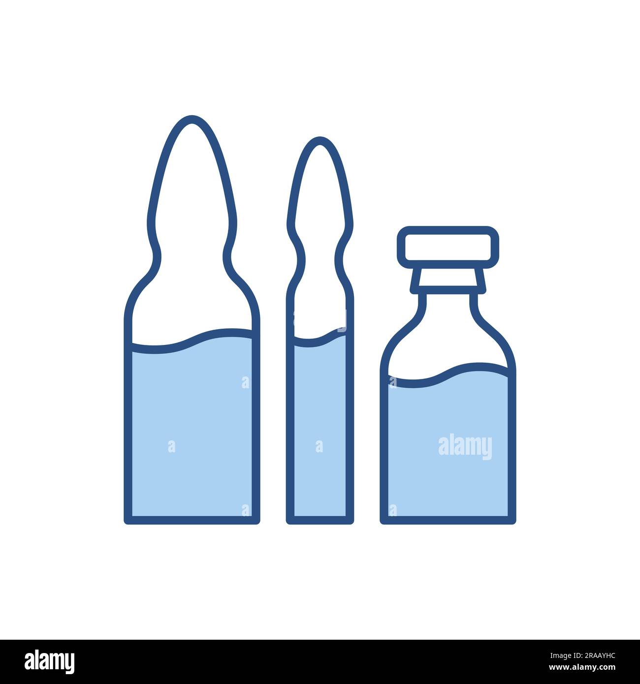 Ampoule and Vial Related Vector Line Icon Set. Drugs. Isolated on White ...