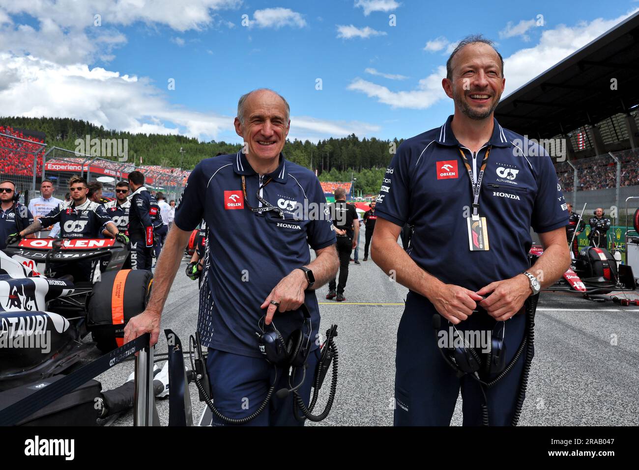 Spielberg, Austria. 02nd July, 2023. (L to R): Franz Tost (AUT) AlphaTauri Team Principal with ...