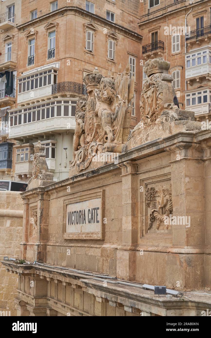 Valetta victoria gate malta hi-res stock photography and images - Alamy