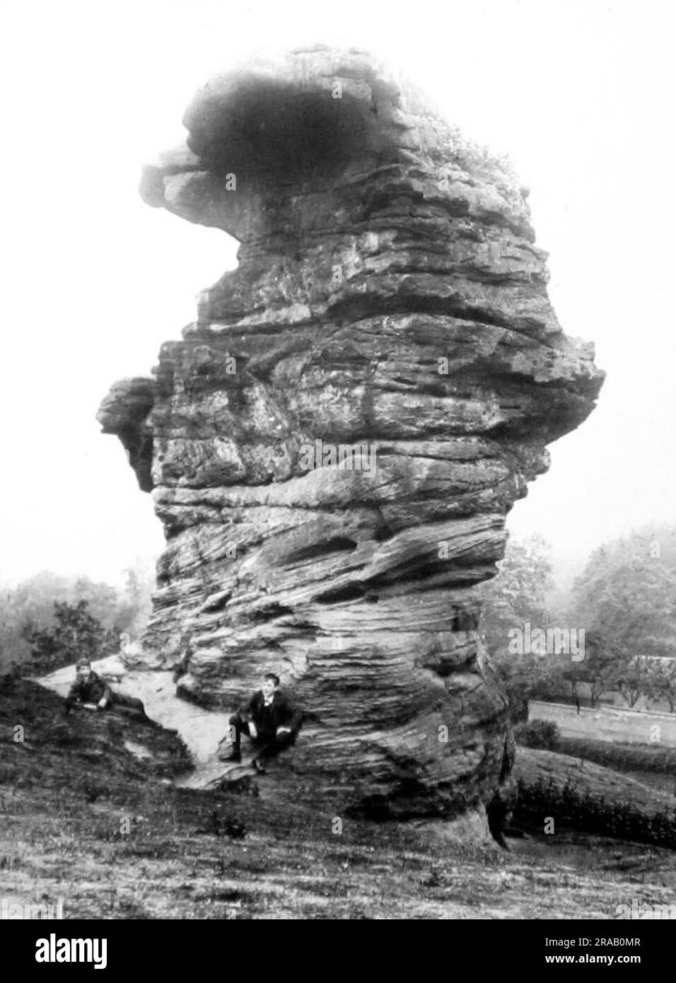 The Hemlock Stone, Stapleford near Nottingham, early 1900s Stock Photo ...