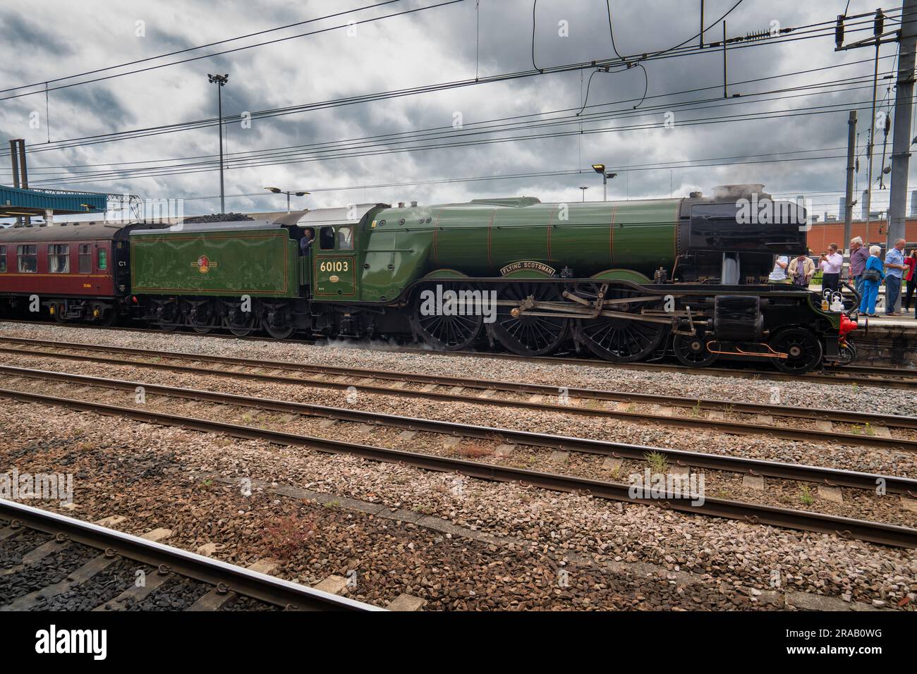 The World famous Flying Scotsman on tour on the East Coast Mainline ...