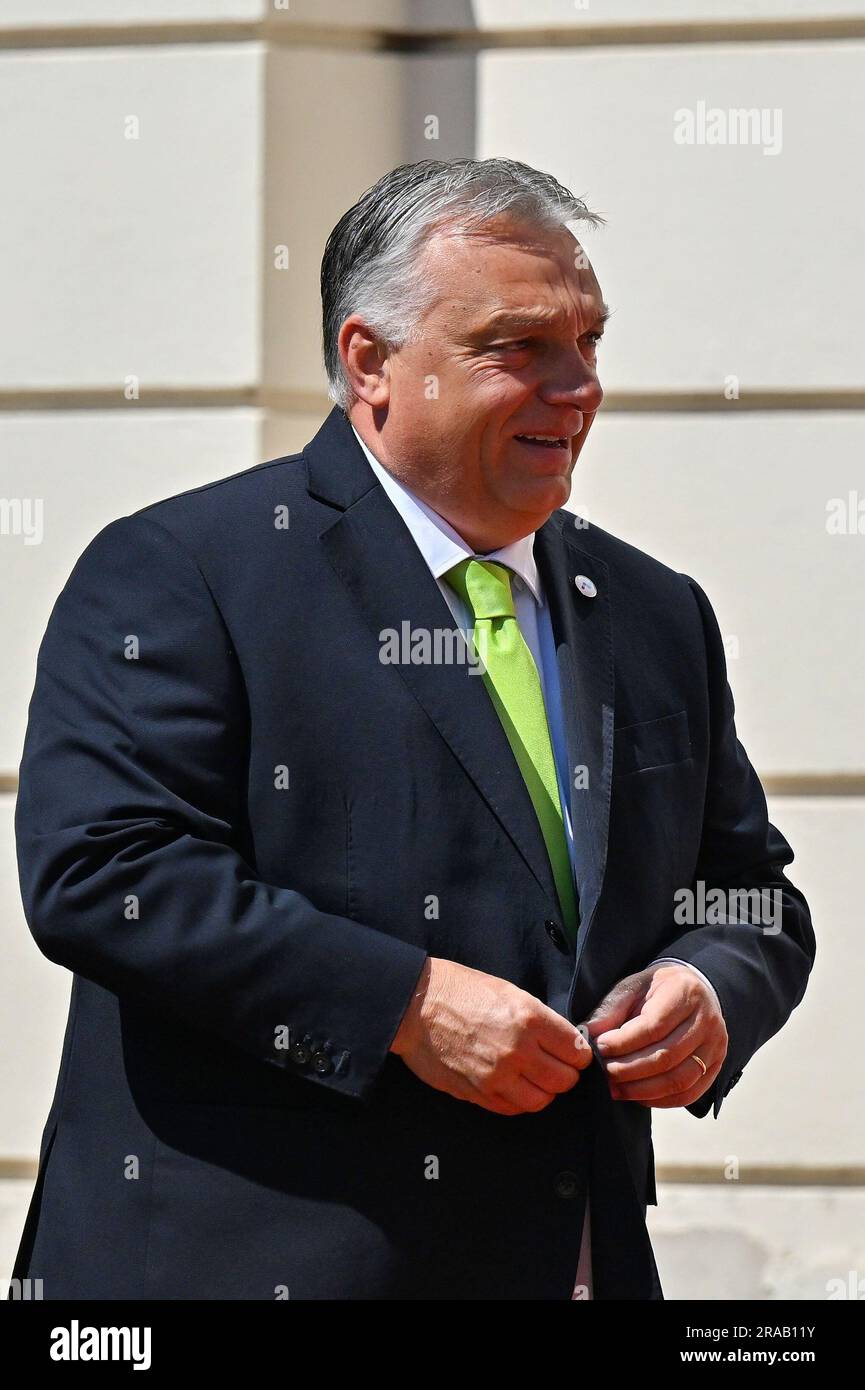 Hungarian Prime Minister Viktor Orban attends the meeting of prime ...