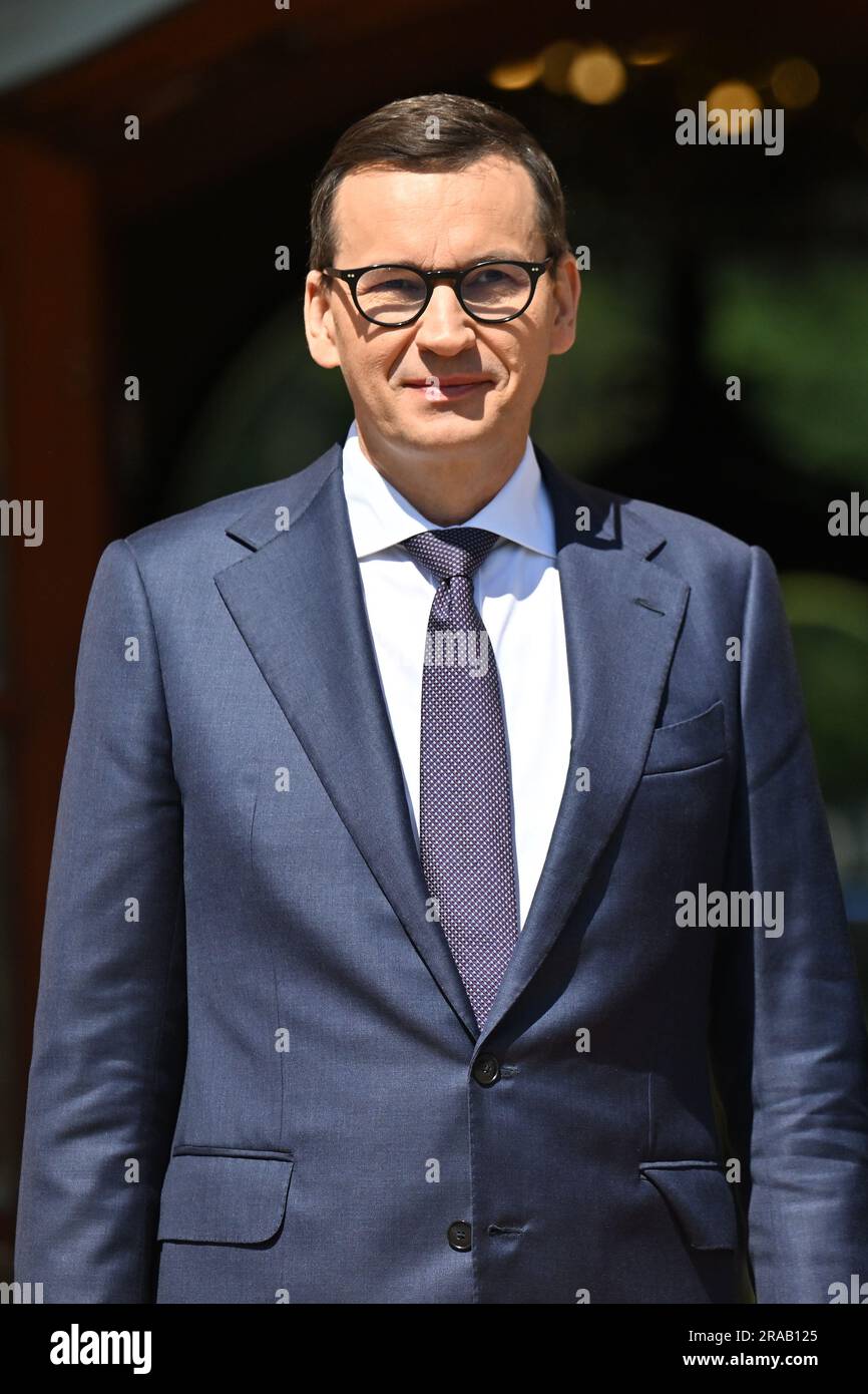 Polish Prime Minister Mateusz Morawiecki attends the meeting of prime ...