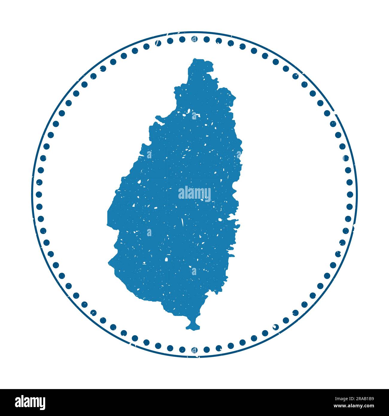 Saint Lucia sticker. Travel rubber stamp with map of island, vector ...