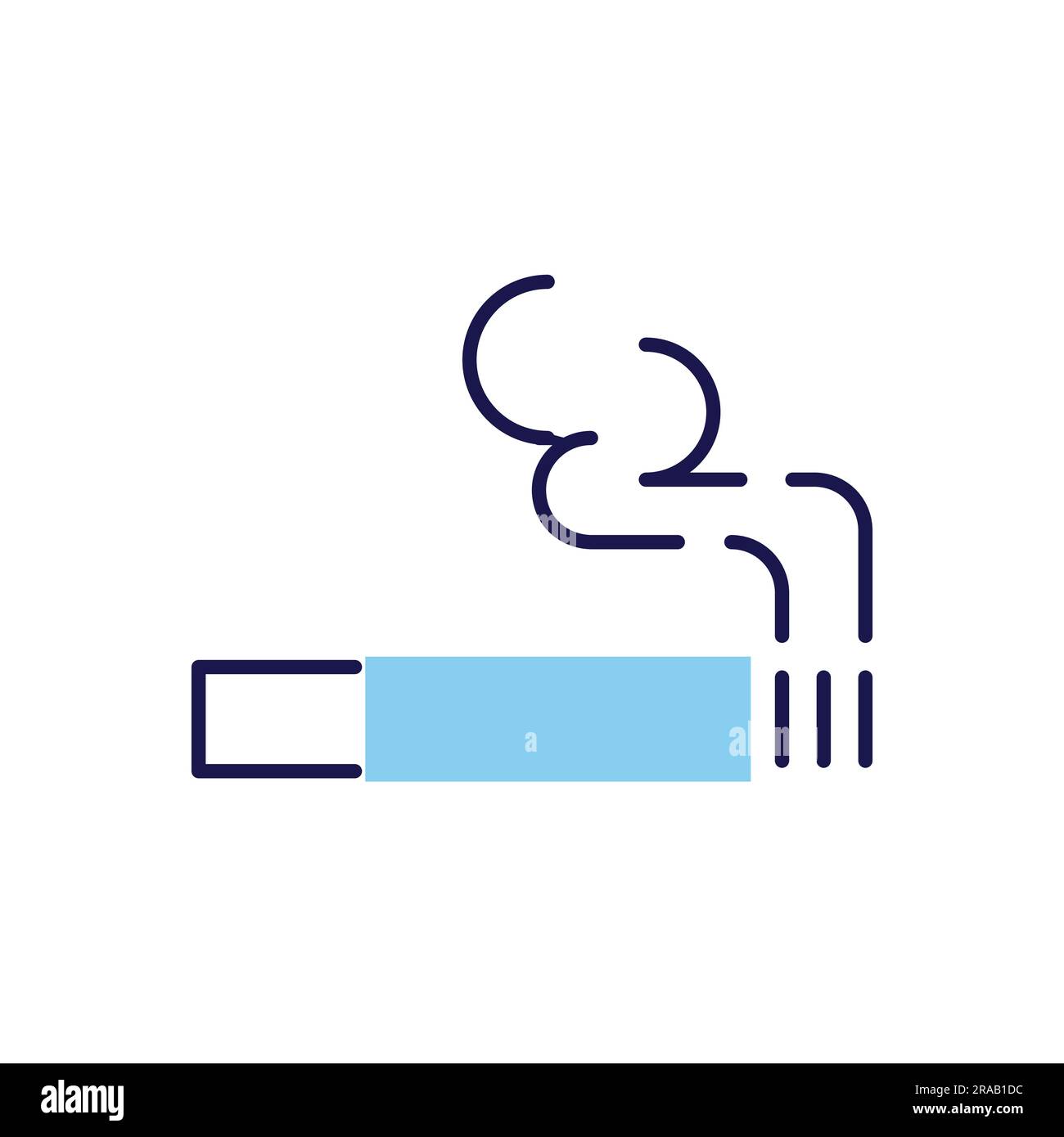 Cigarette related vector icon. Cigarette sign. Isolated on white ...
