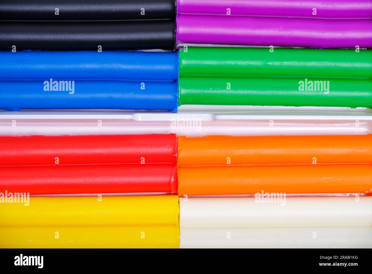 Childrens set of multi colored plasticine for modeling Stock Photo - Alamy