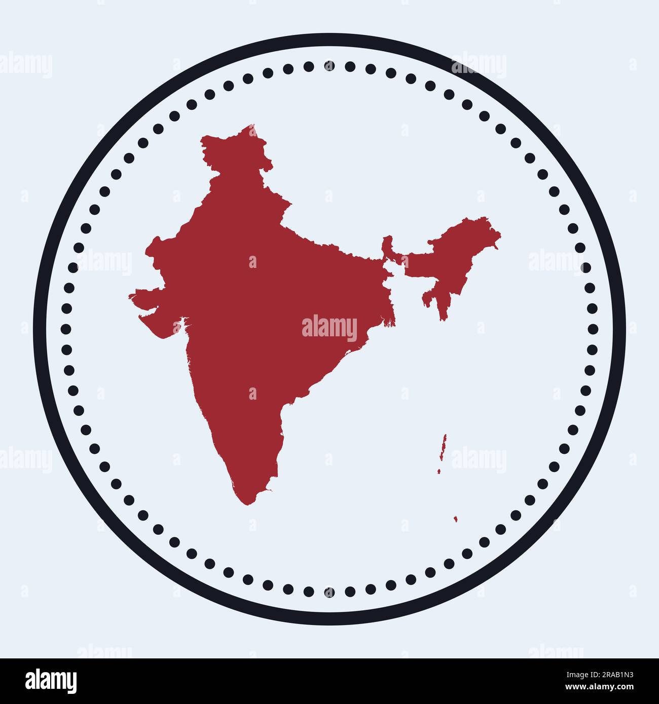 India round stamp. Round logo with country map and title. Stylish ...