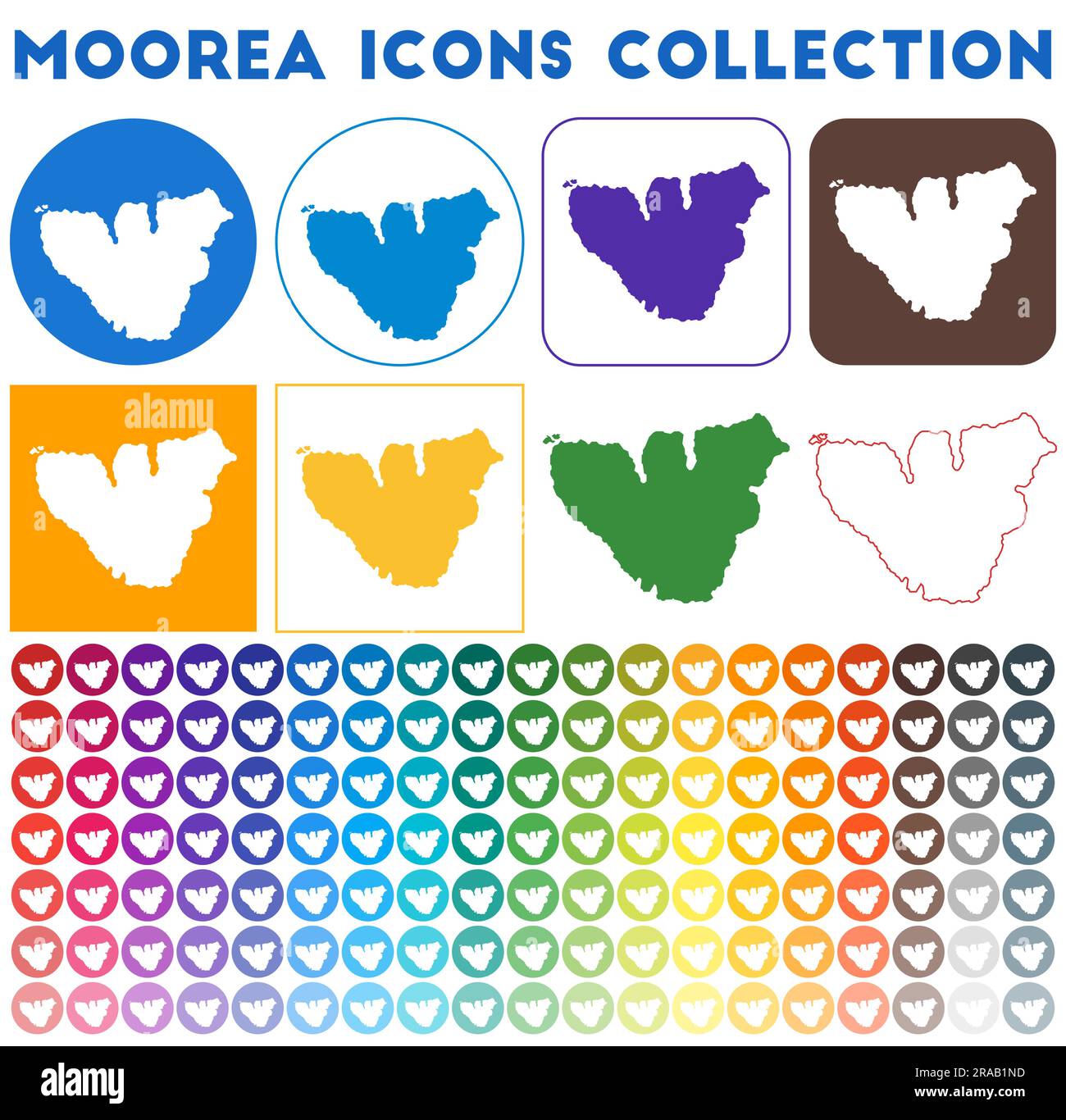 Map of moorea island hi-res stock photography and images - Alamy