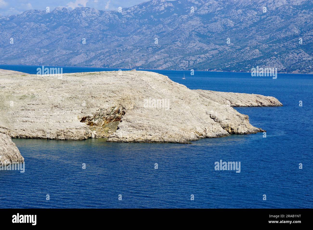 scenic landscape on pag island in croatia Stock Photo - Alamy