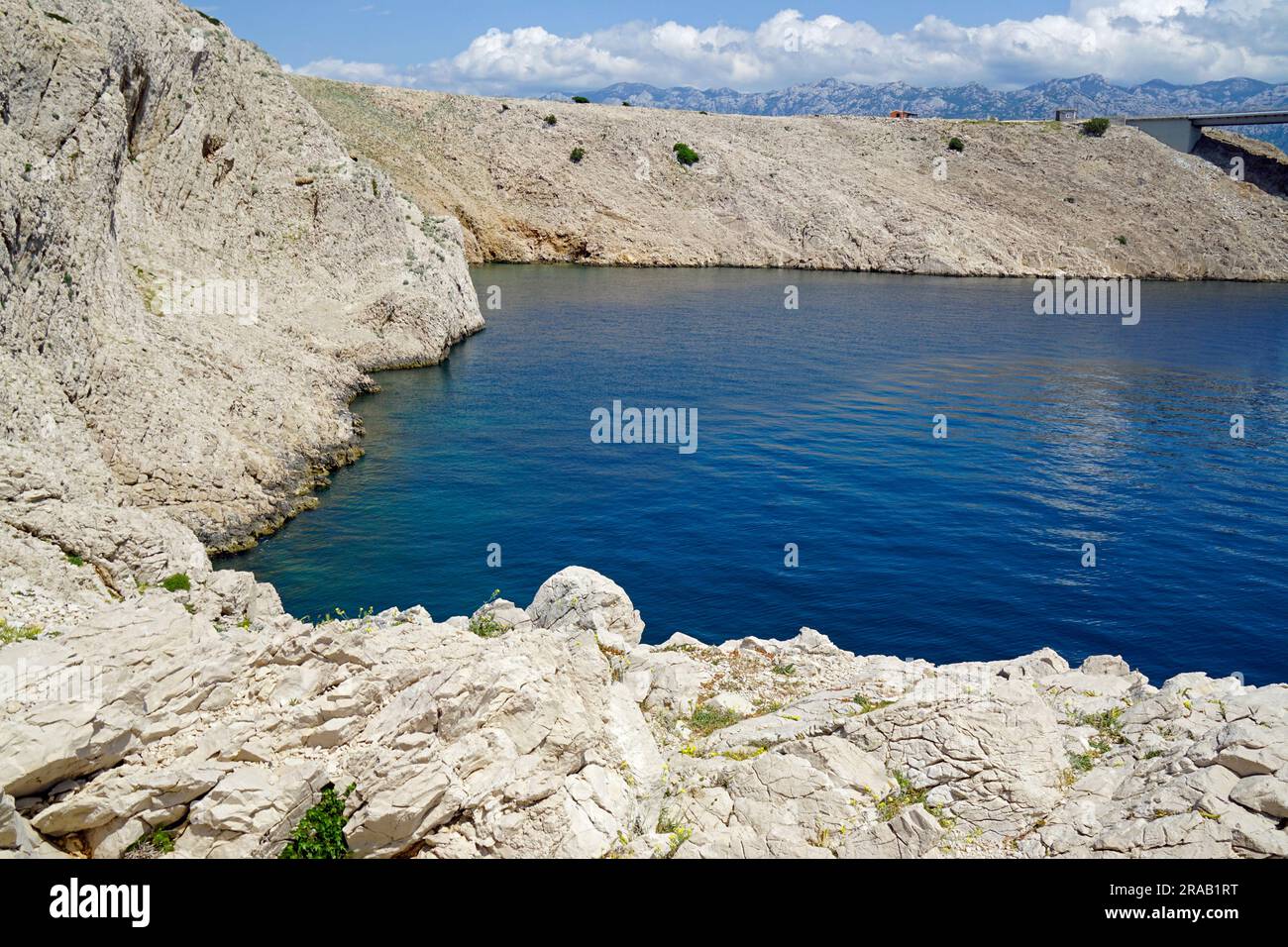 scenic landscape on pag island in croatia Stock Photo - Alamy