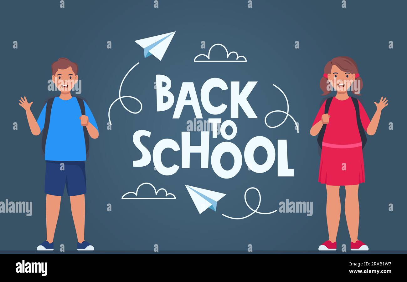 Back to school poster, banner. Lettering Back to school inscription ...