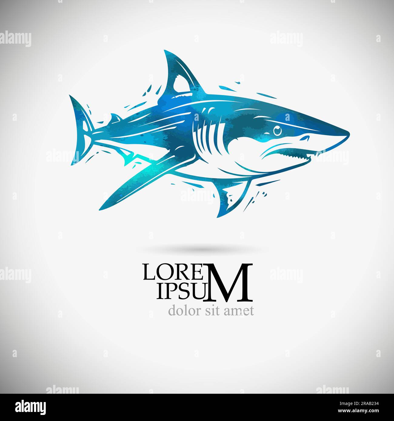 blue shark object. Vector illustration Stock Vector Image & Art - Alamy