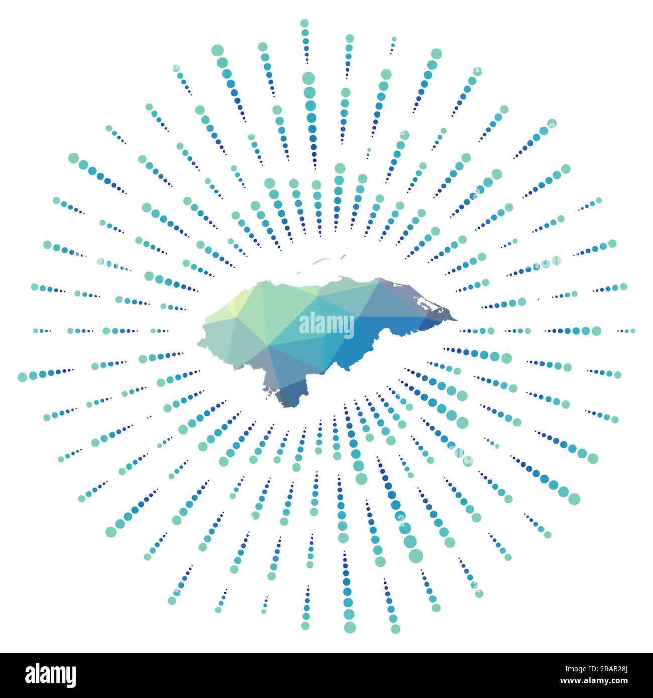 Honduras polygonal map hi-res stock photography and images - Alamy