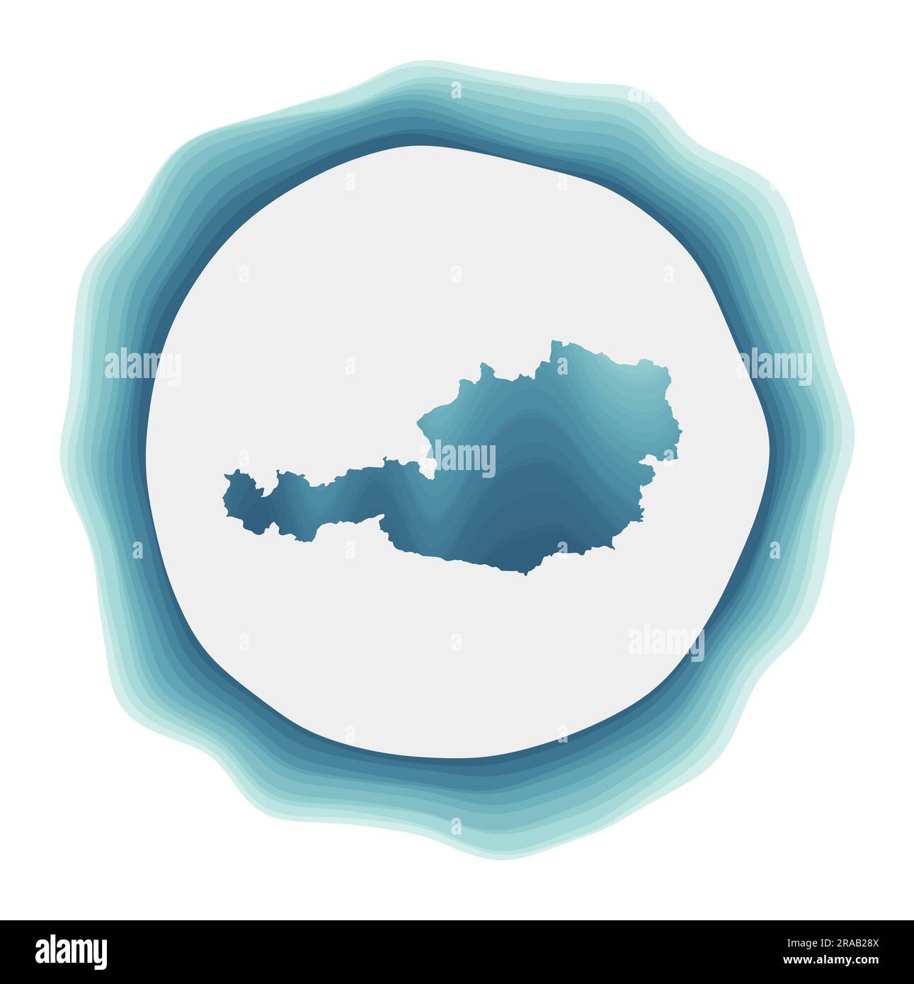 Austria logo. Badge of the country. Layered circular sign around ...
