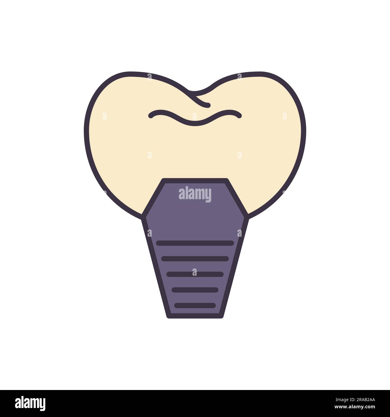 Implant Dentistry Icon. Implant Sign Related Vector Icon. Isolated on ...