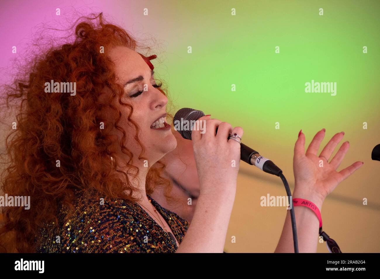 Brighton, East Sussex, UK. 2nd July, 2023. Laura Doyle, singer of ...