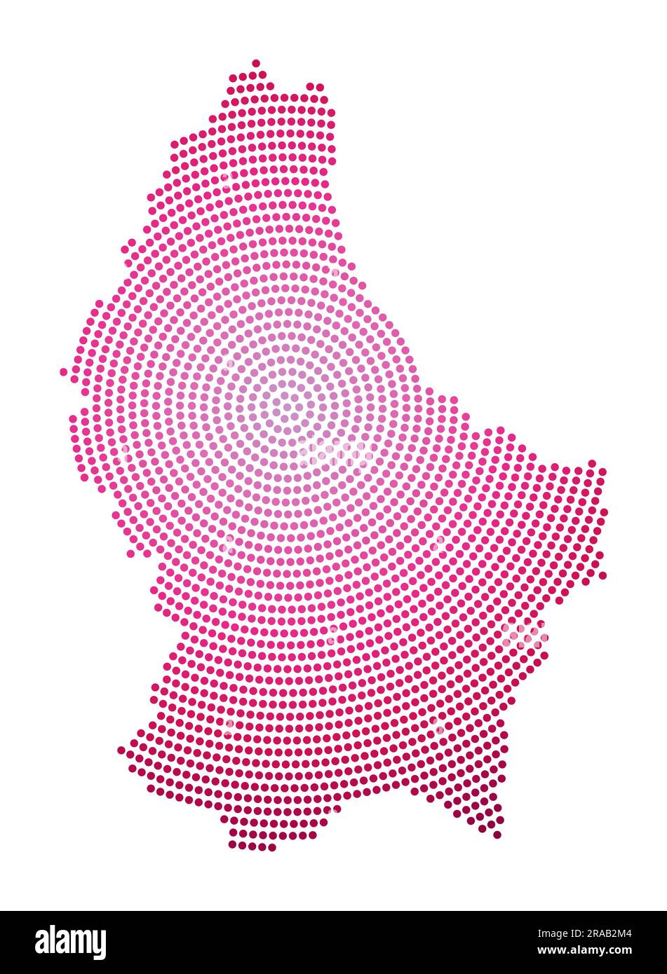 Luxembourg dotted map. Digital style shape of Luxembourg. Tech icon of ...