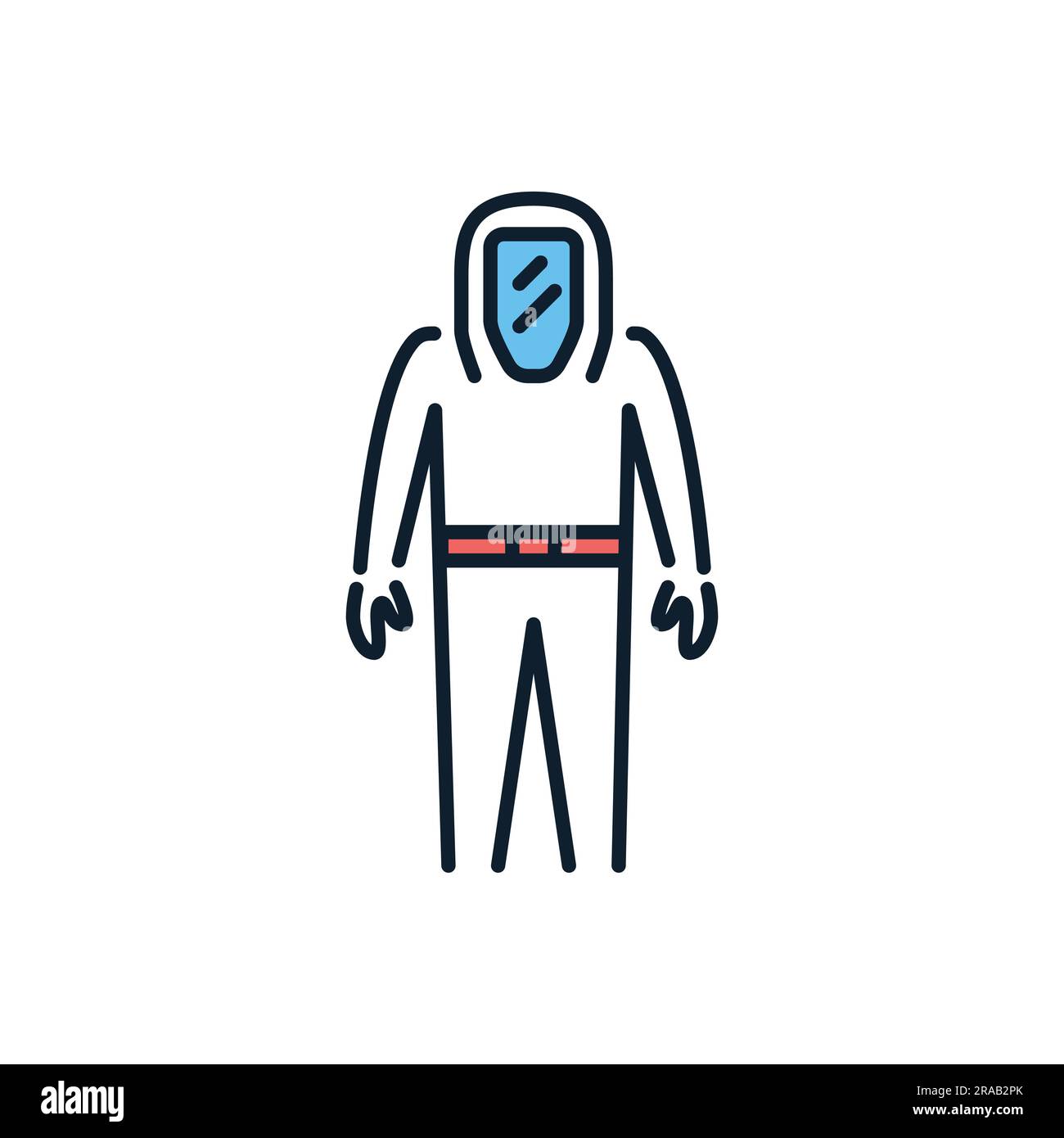Biological Protection Suit related vector icon. Biological Protection ...
