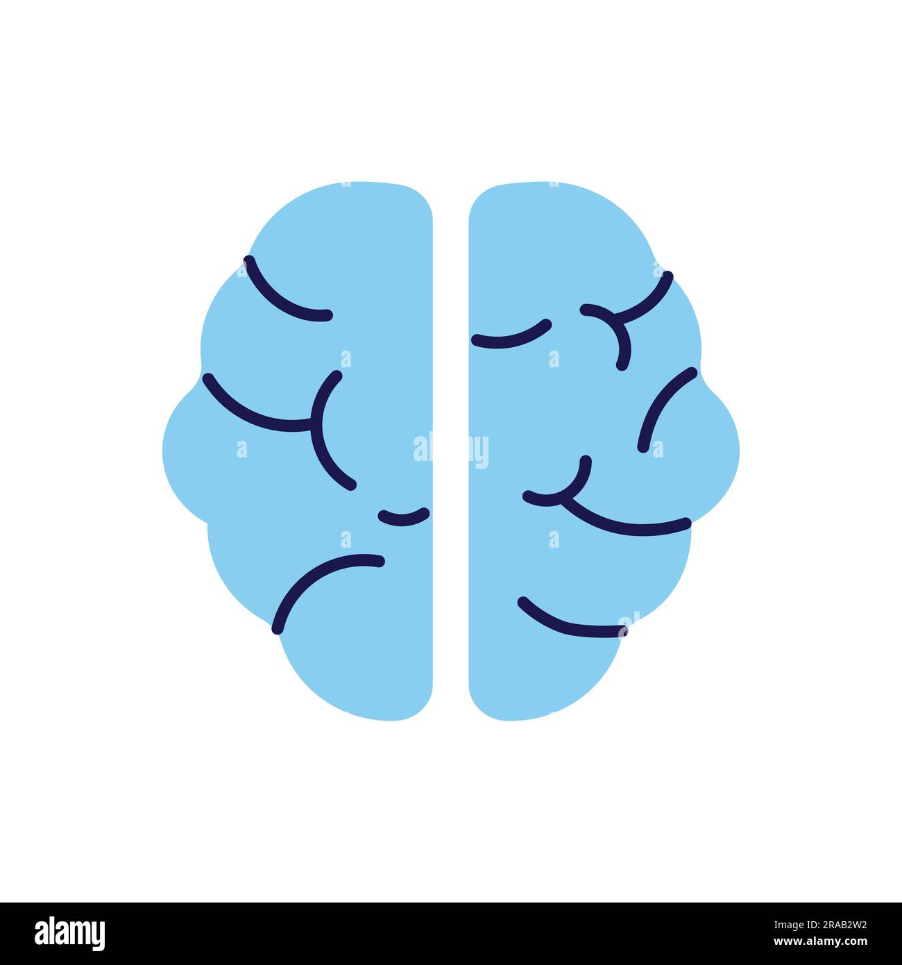 Human Brain Vector Icon. Isolated on the White Background. Editable EPS ...