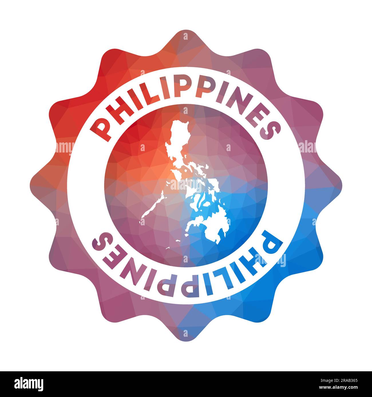 Philippines polygonal map hi-res stock photography and images - Alamy