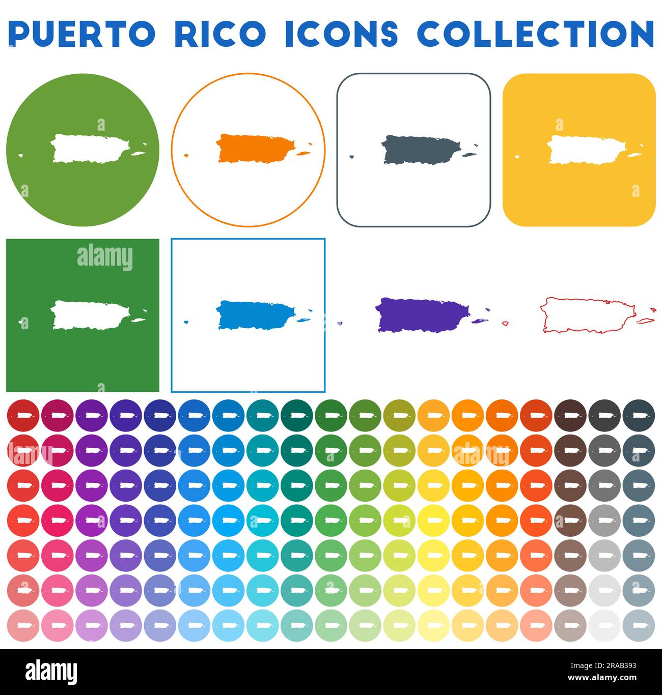 Puerto rico island map hi-res stock photography and images - Alamy