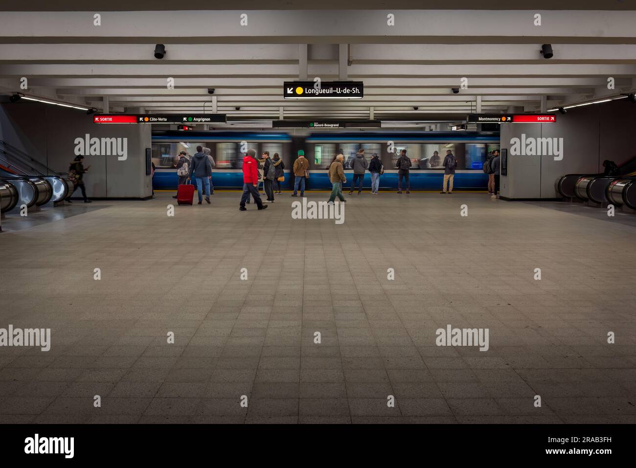 Montreal Metro, Berry-UQAM station Stock Photo - Alamy