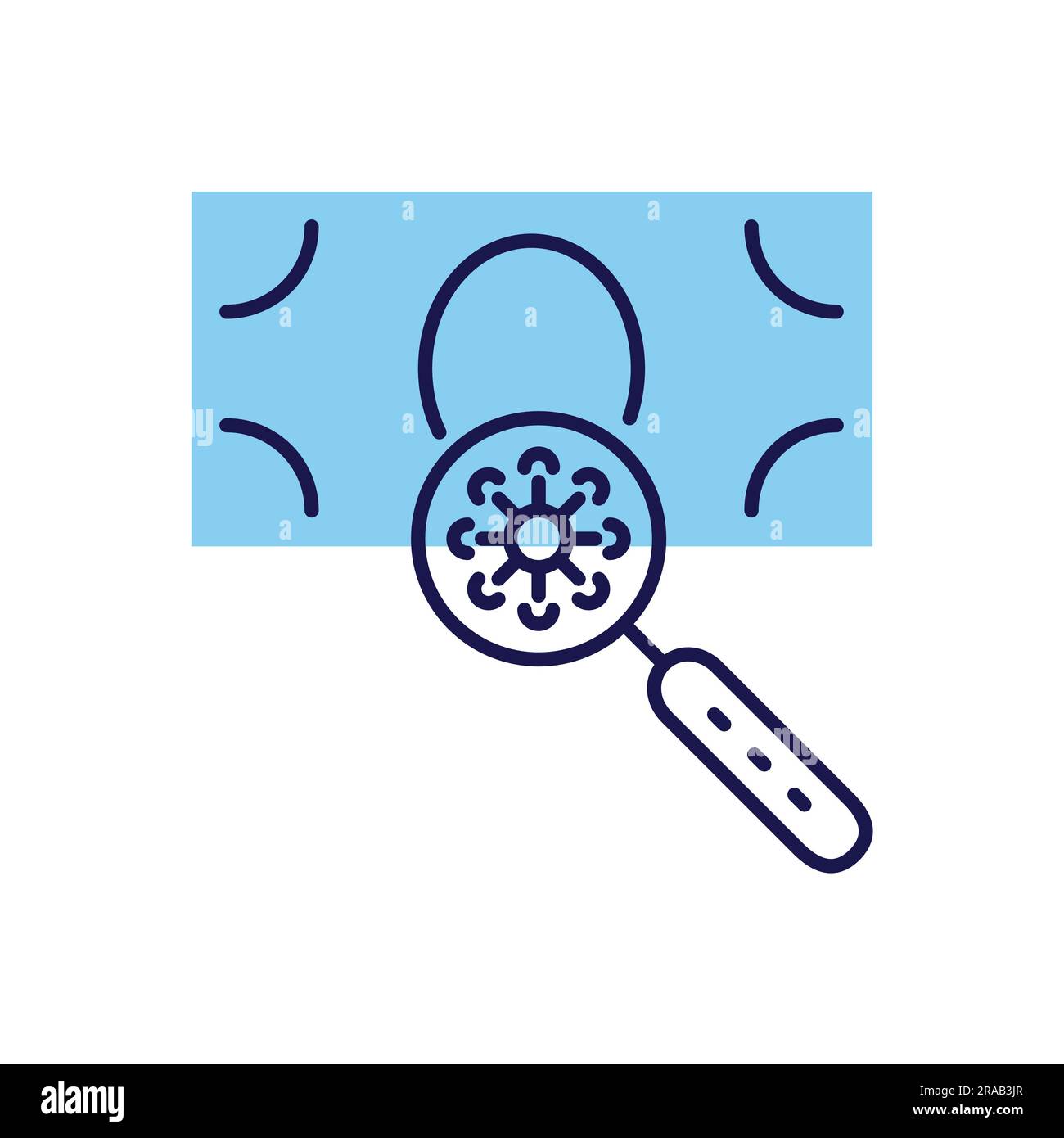 Virus on surface of banknote vector icon Stock Vector Image & Art - Alamy