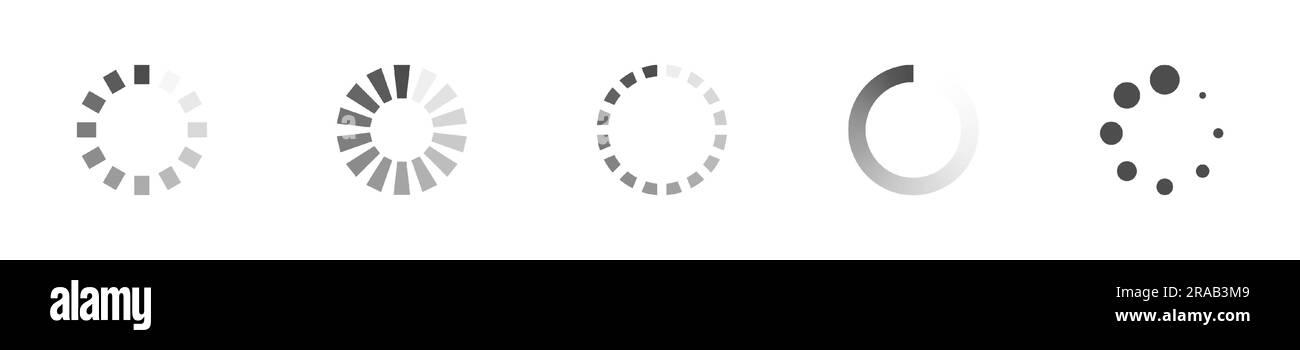 Download sign set. Load icons set. Load system. Data load. Loading bar ...