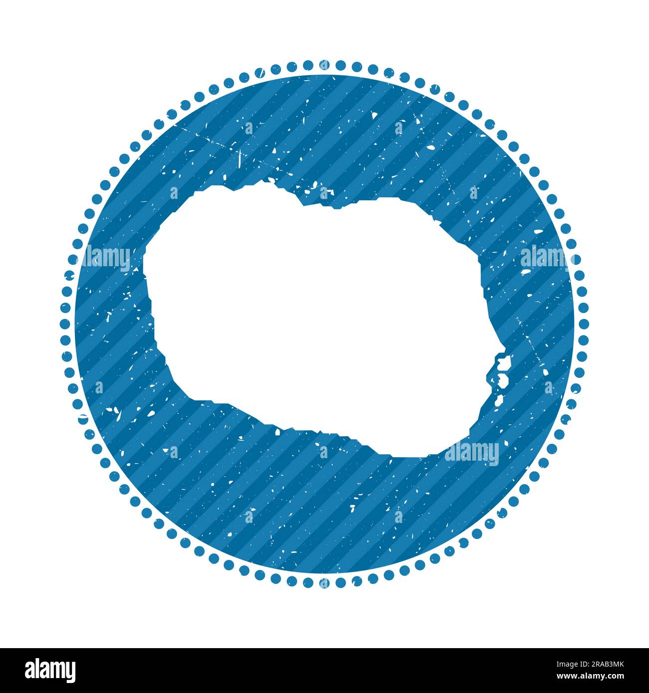 Cook Islands striped retro travel sticker. Badge with map of island ...