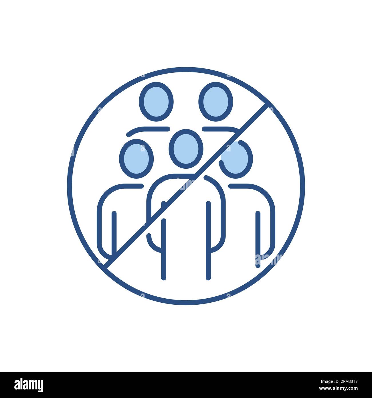 Avoid crowded places related vector icon Stock Vector Image & Art - Alamy