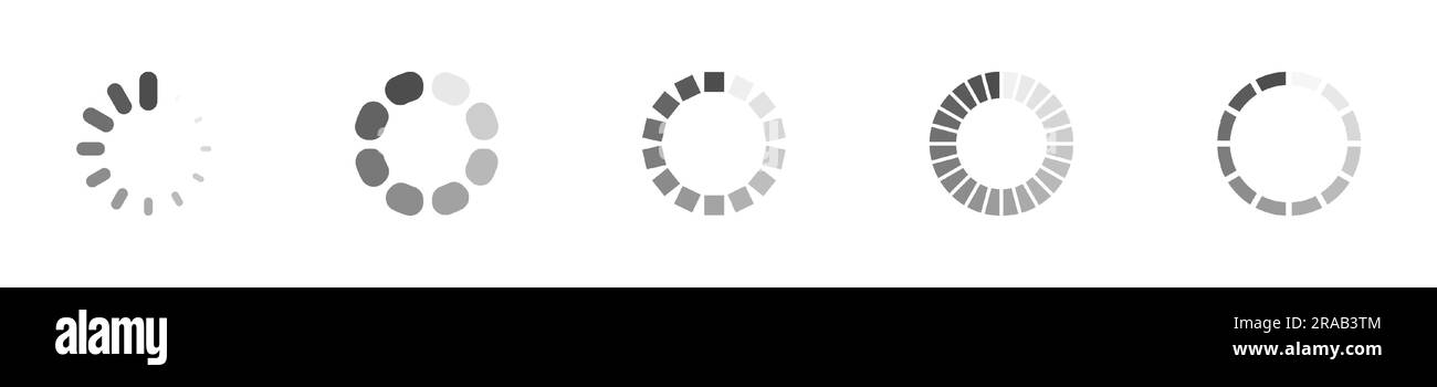 Download sign set. Load icons set. Load system. Data load. Loading bar ...