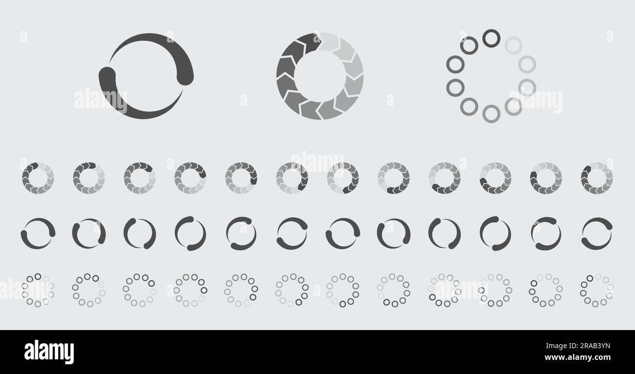 Circular Loading Buffering Icons Vector Set Stock Vector Image & Art - Alamy