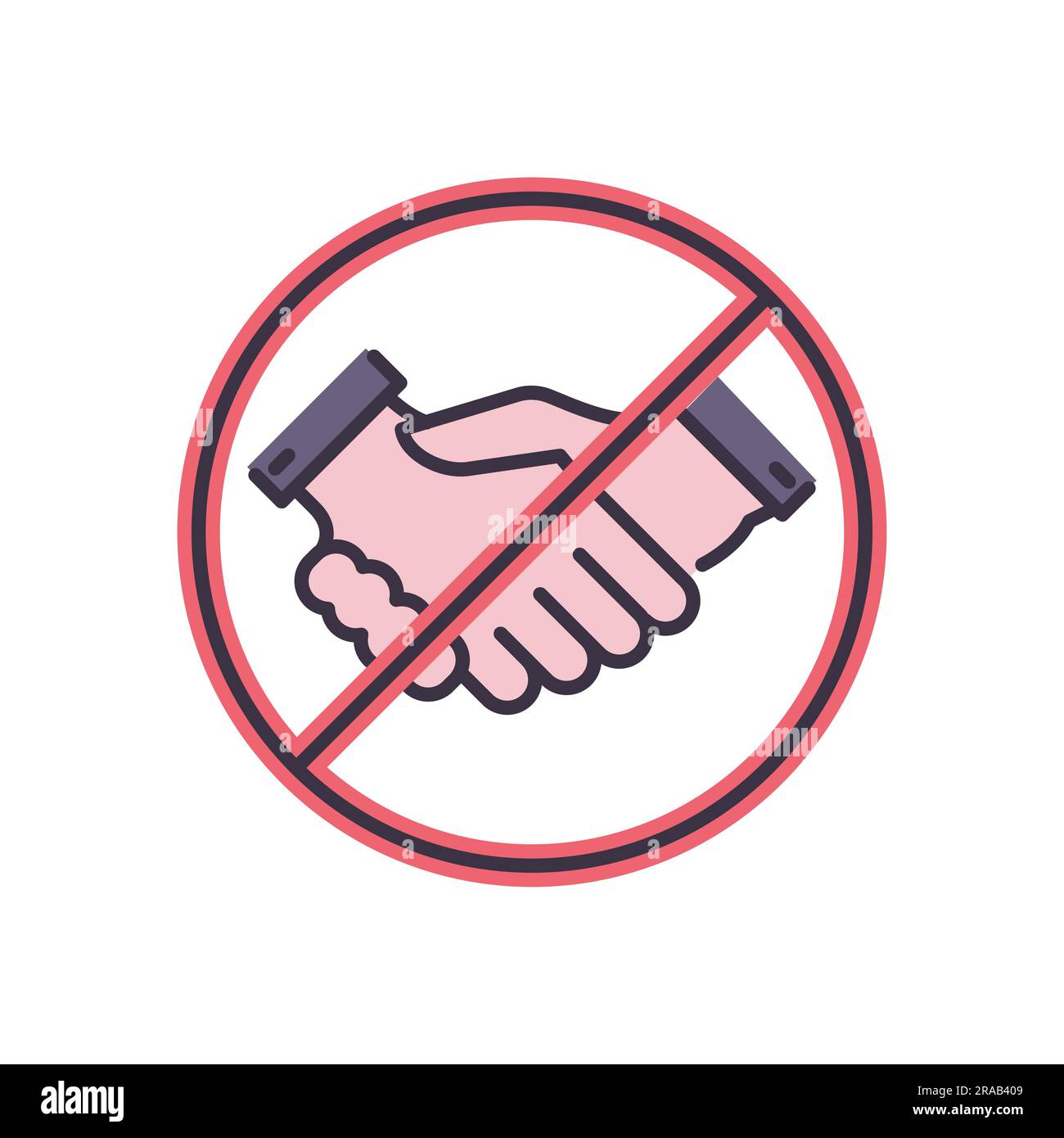 Avoid contact pictogram Stock Vector Images - Alamy