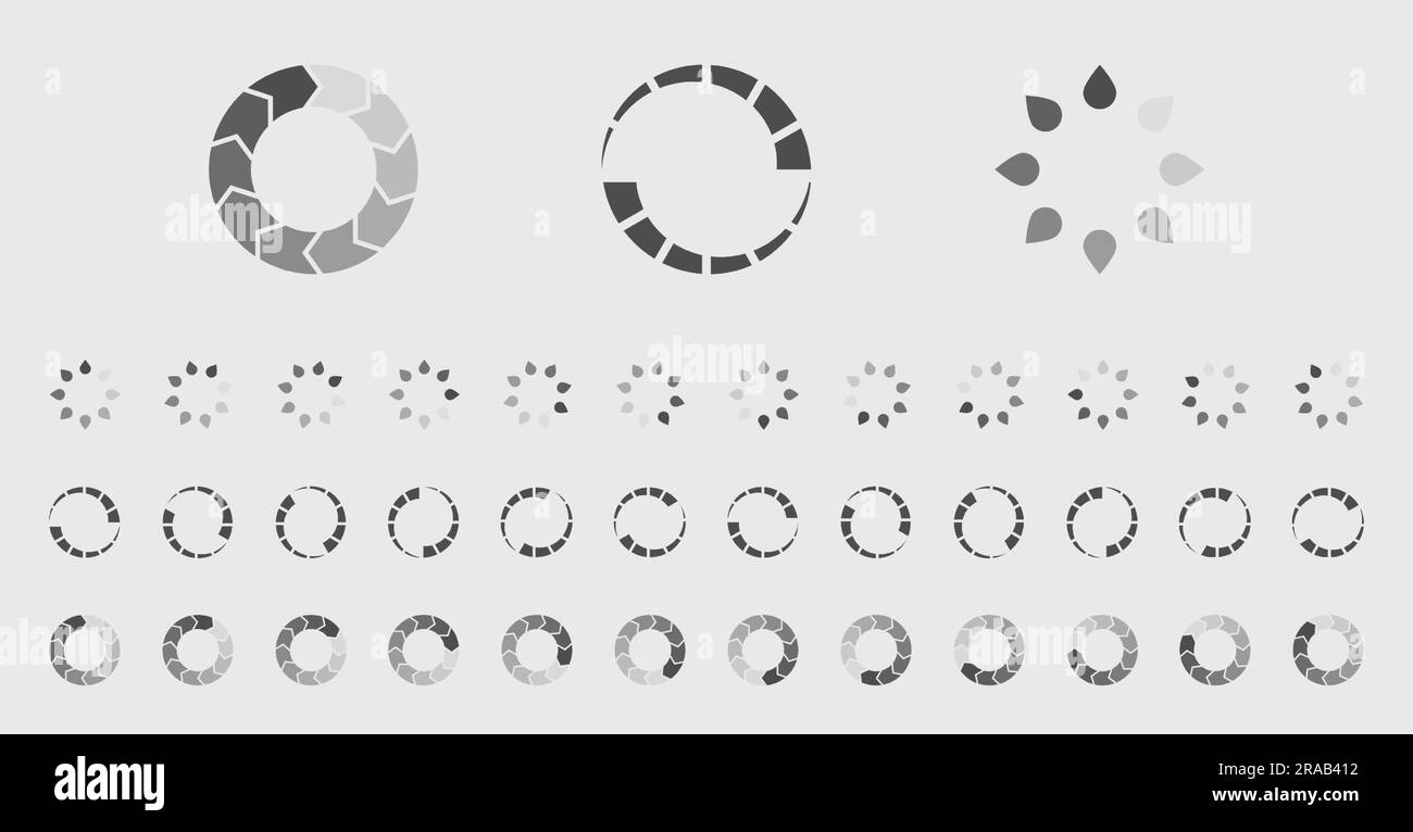 Circular Loading Buffering Icons Vector Set Stock Vector Image & Art ... Circular Loading Buffering Icons Vector Set Stock Vector Image & Art ...