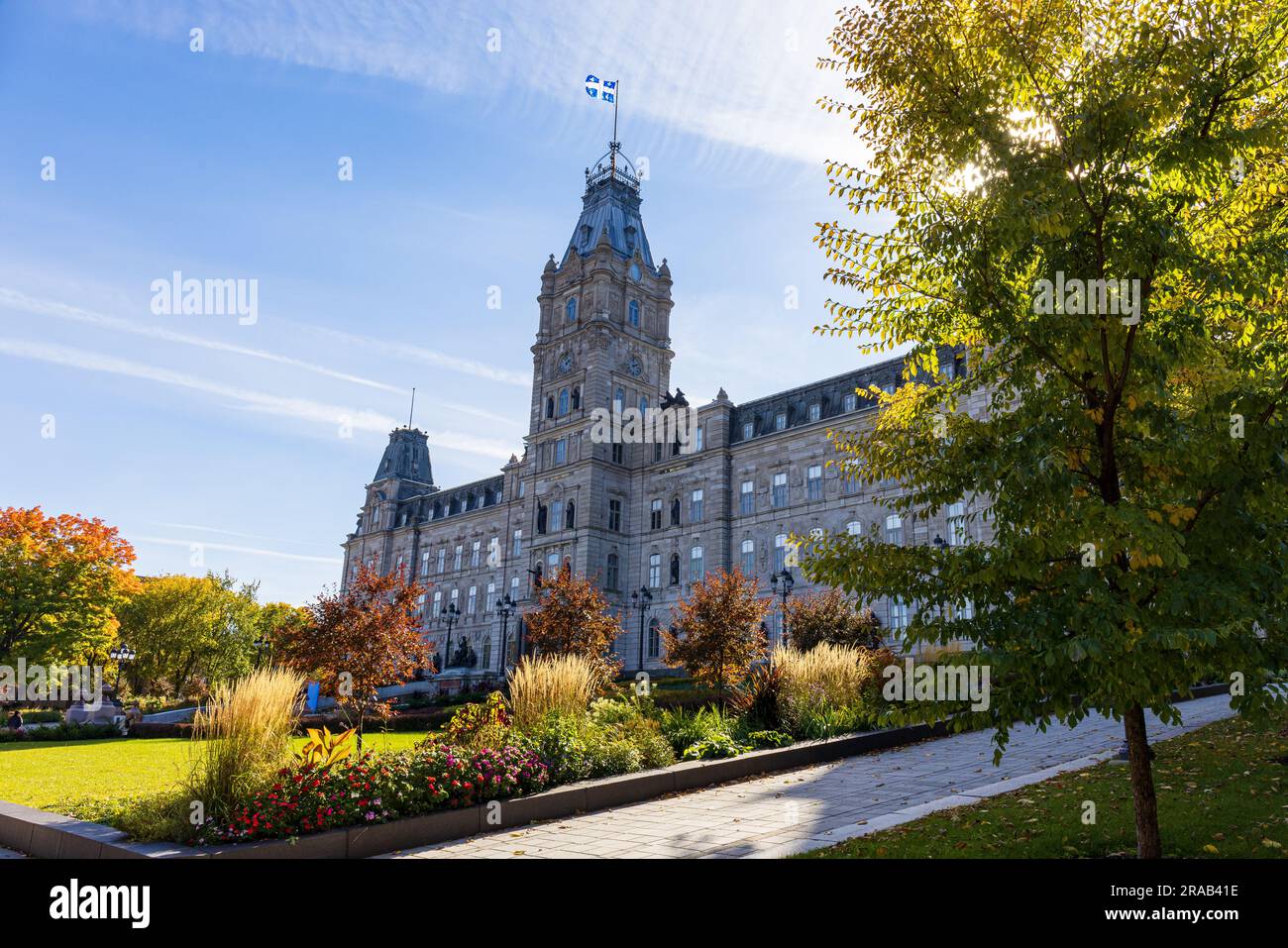 The Parliament of the capital of the province of Quebec in Canada Stock ...