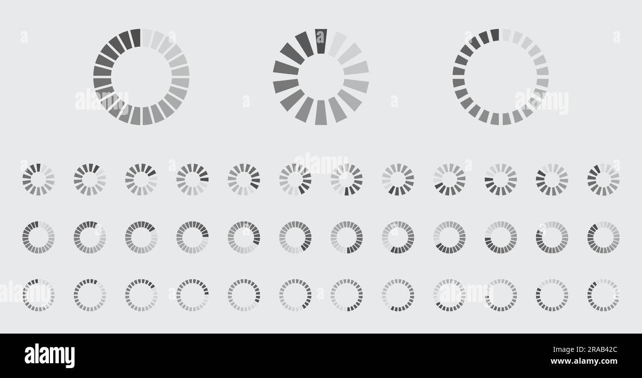 Circular Loading Buffering Icons Vector Set Stock Vector Image & Art - Alamy