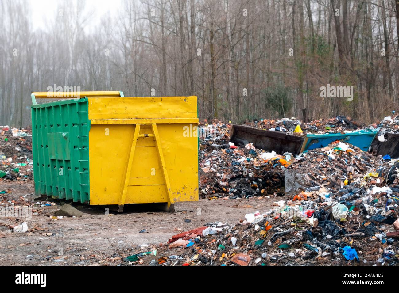 Industrial and Domestic Waste Landfill and Large Skips Stock Photo - Alamy
