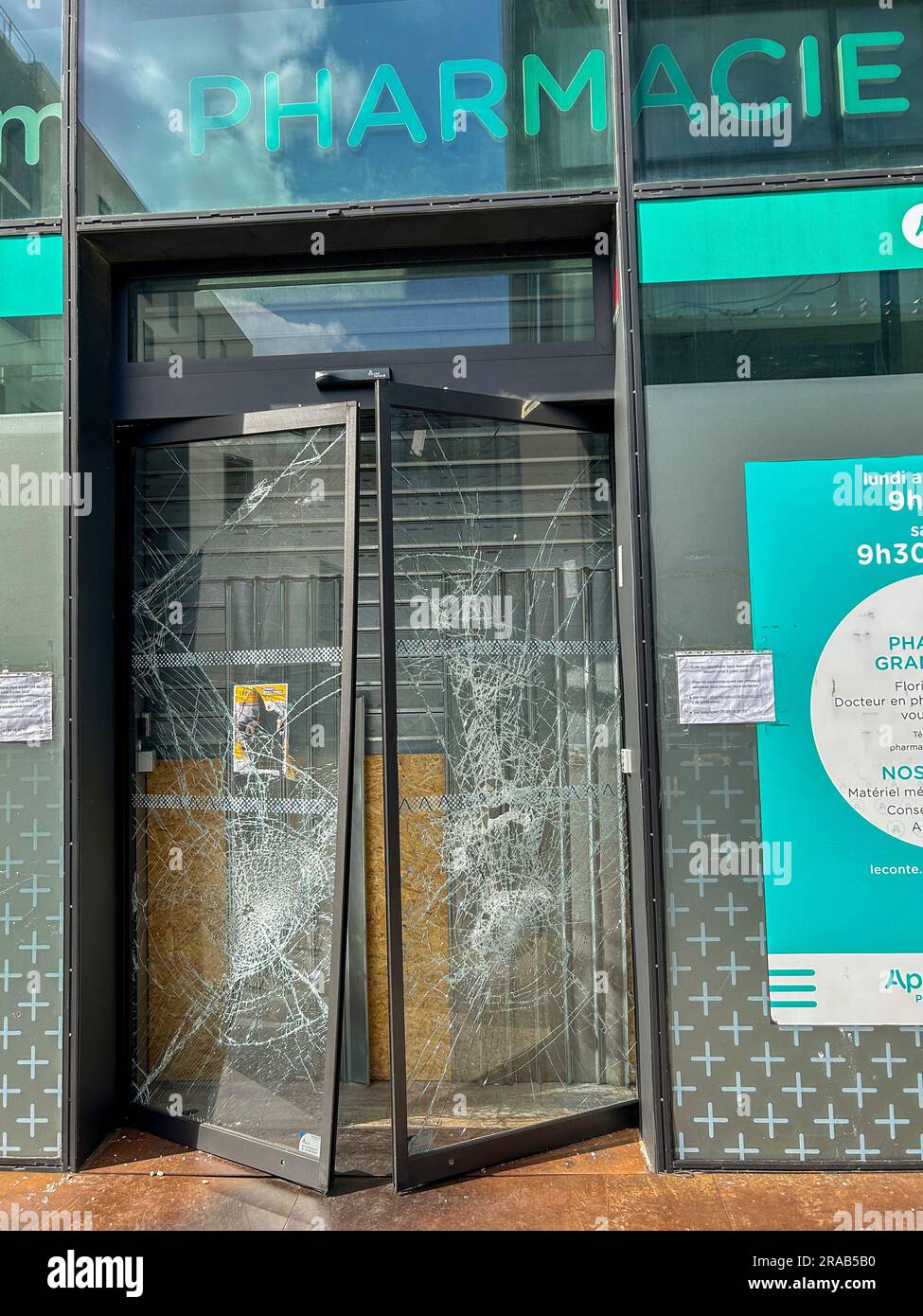 Montreuil, France, Paris Suburbs, Damage to Commercial Center after ...