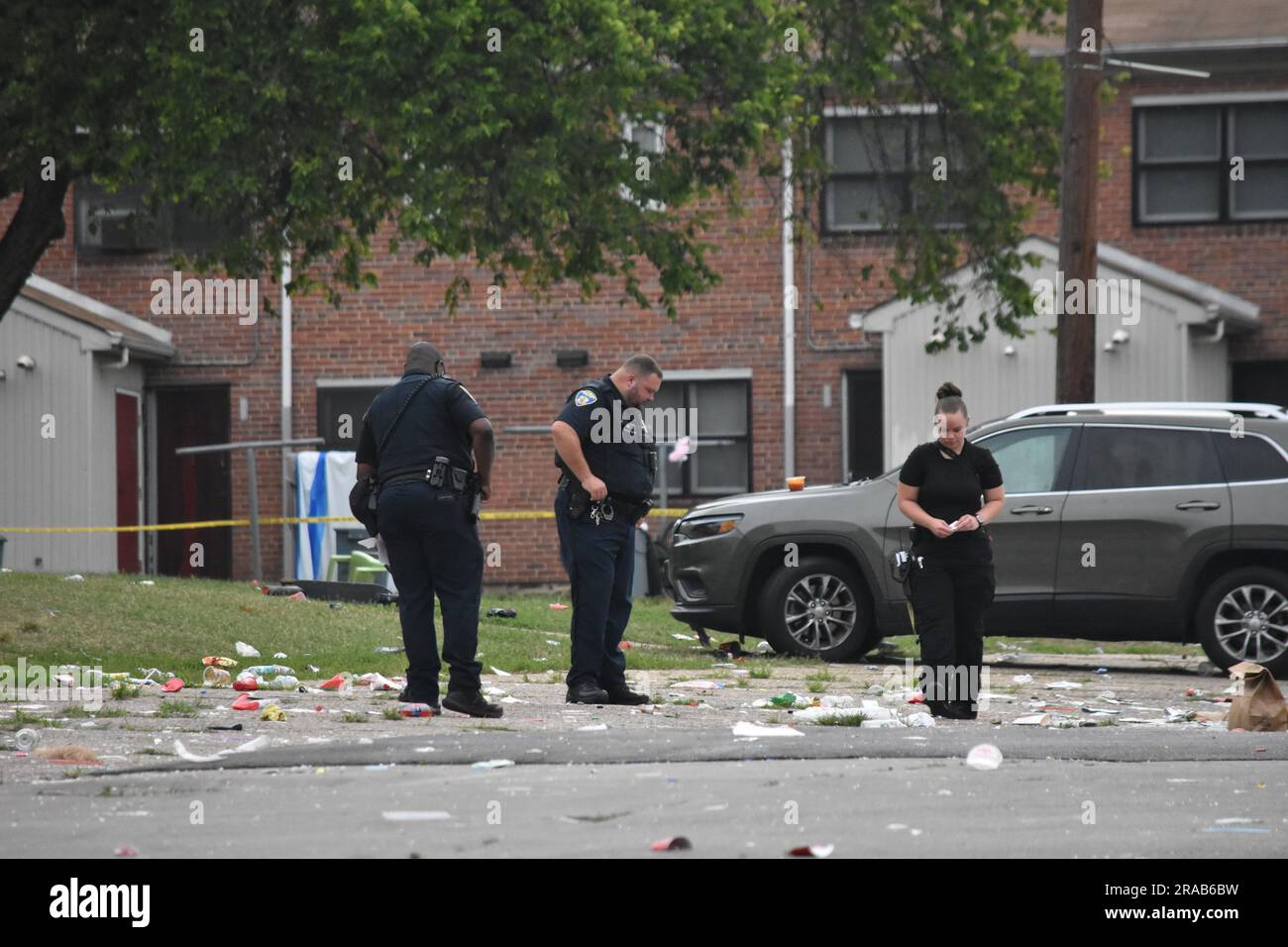 Baltimore, United States. 02nd July, 2023. Crime scene where a mass ...