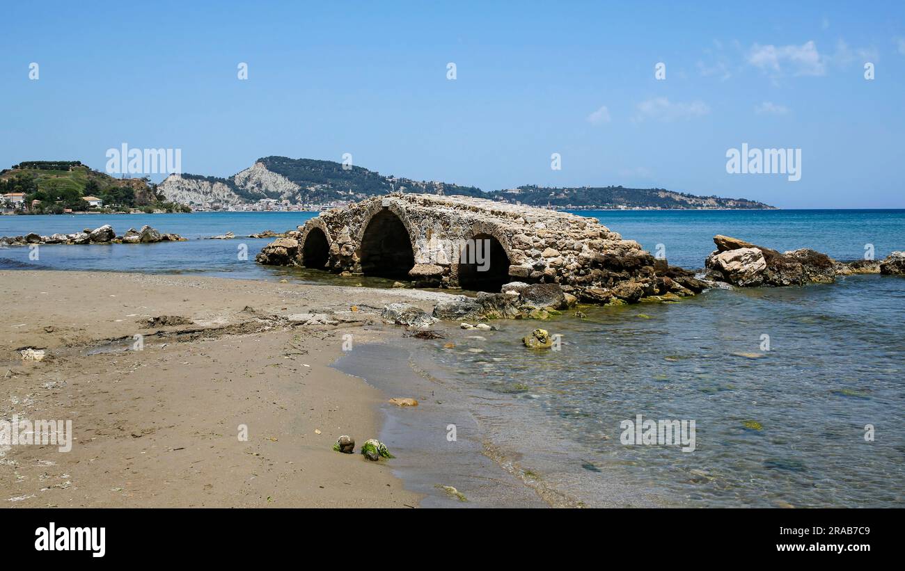 Venetian Bridge of Argassi in Zakynthos Island, Greece Stock Photo - Alamy