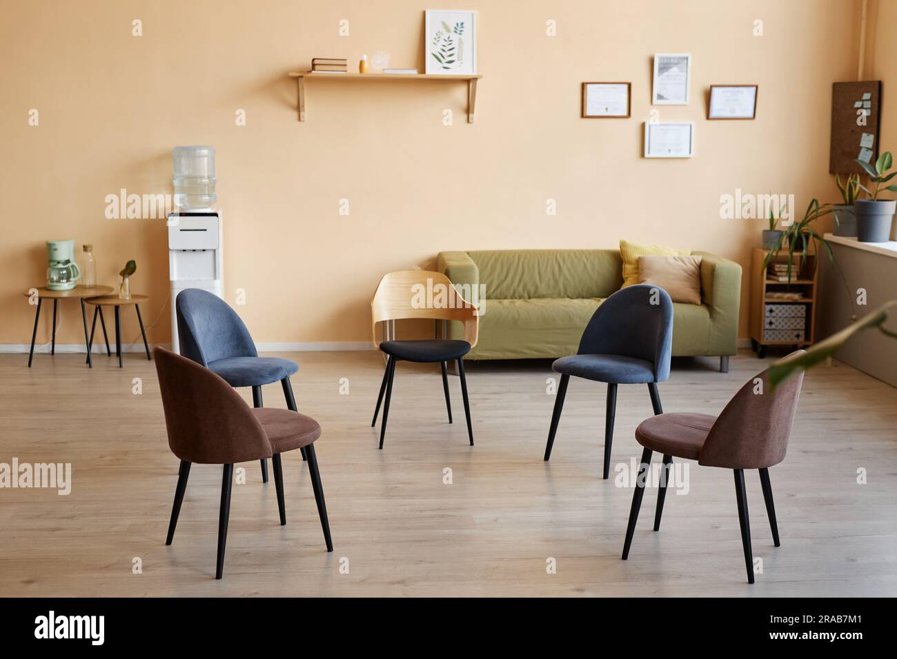 Horizontal image of empty room with armchairs for patients for ...