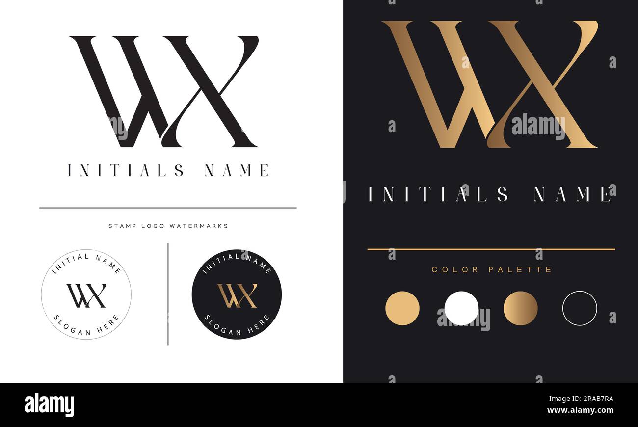 Xw minimal logo design hi-res stock photography and images - Alamy