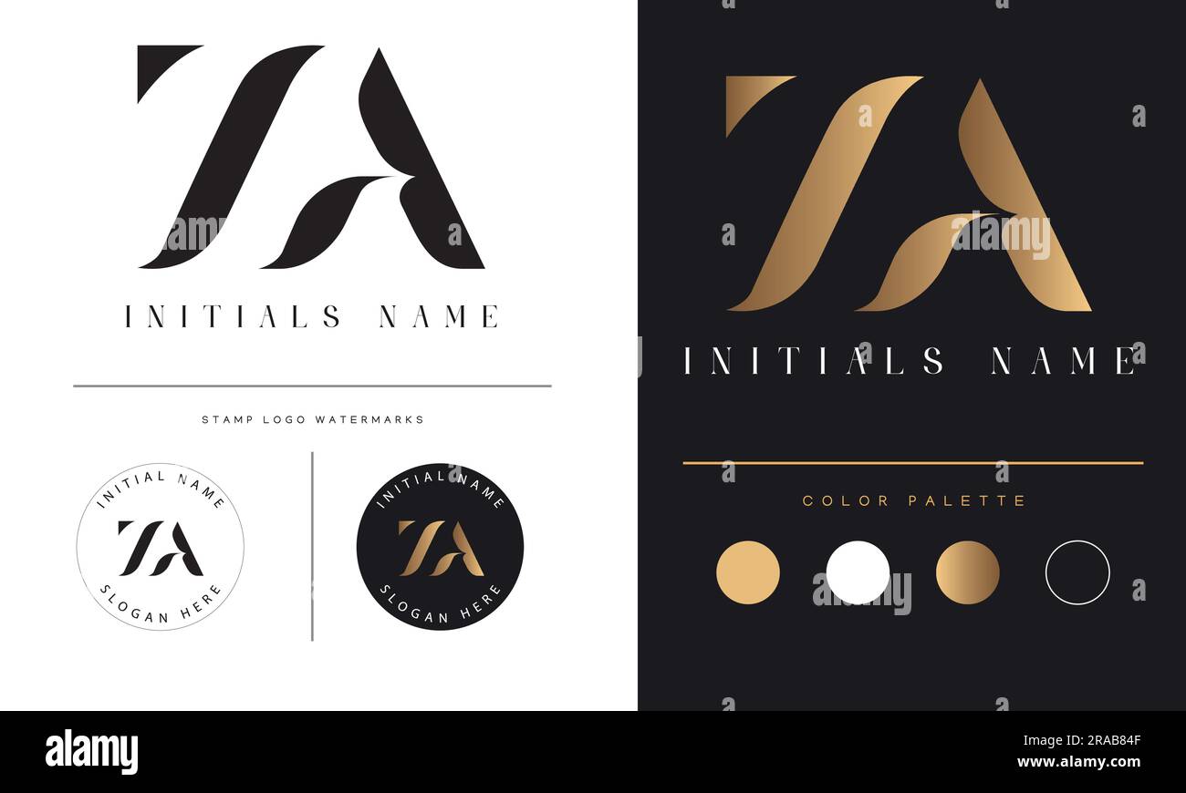 Za minimal logo design hi-res stock photography and images - Alamy