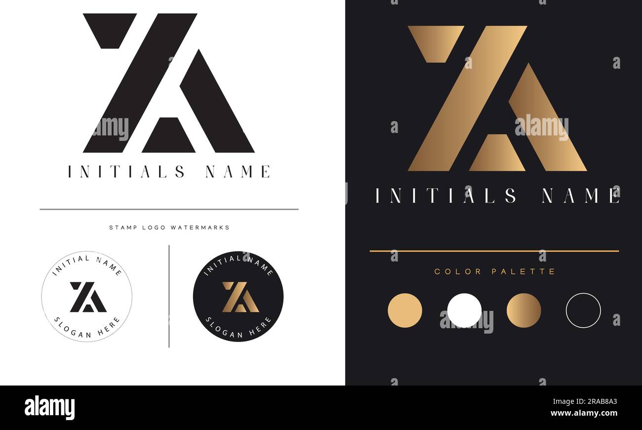 Az logo design hi-res stock photography and images - Alamy