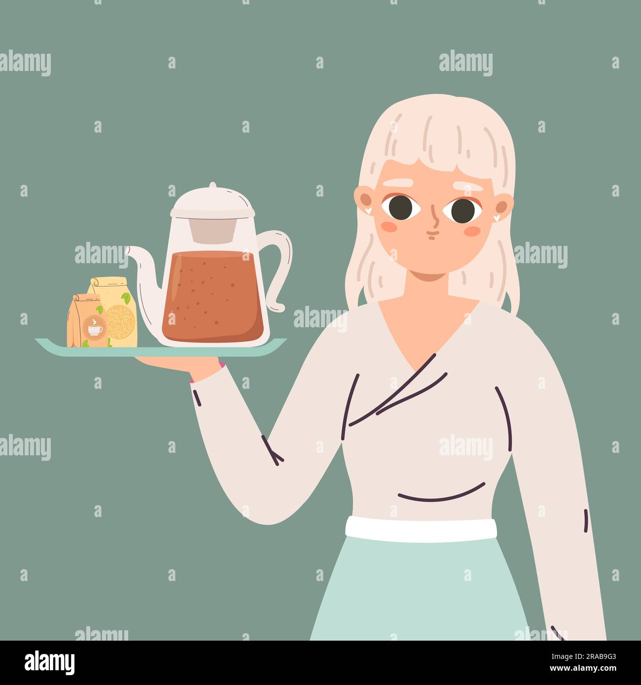 Tea vendor Stock Vector Images - Alamy