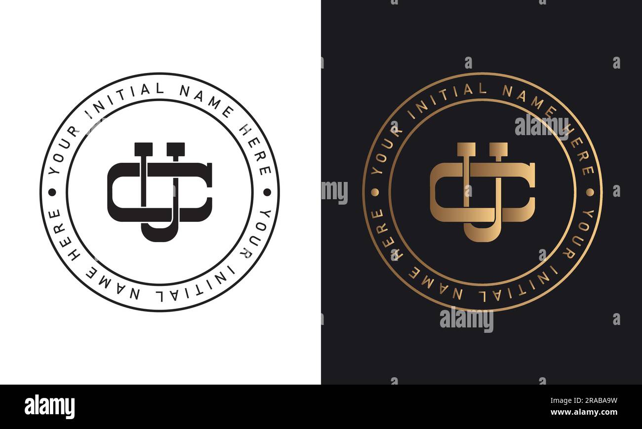 Luxury CU or UC Initial Monogram Text Letter Logo Design Interlocking CU Streetwear Monogram ...