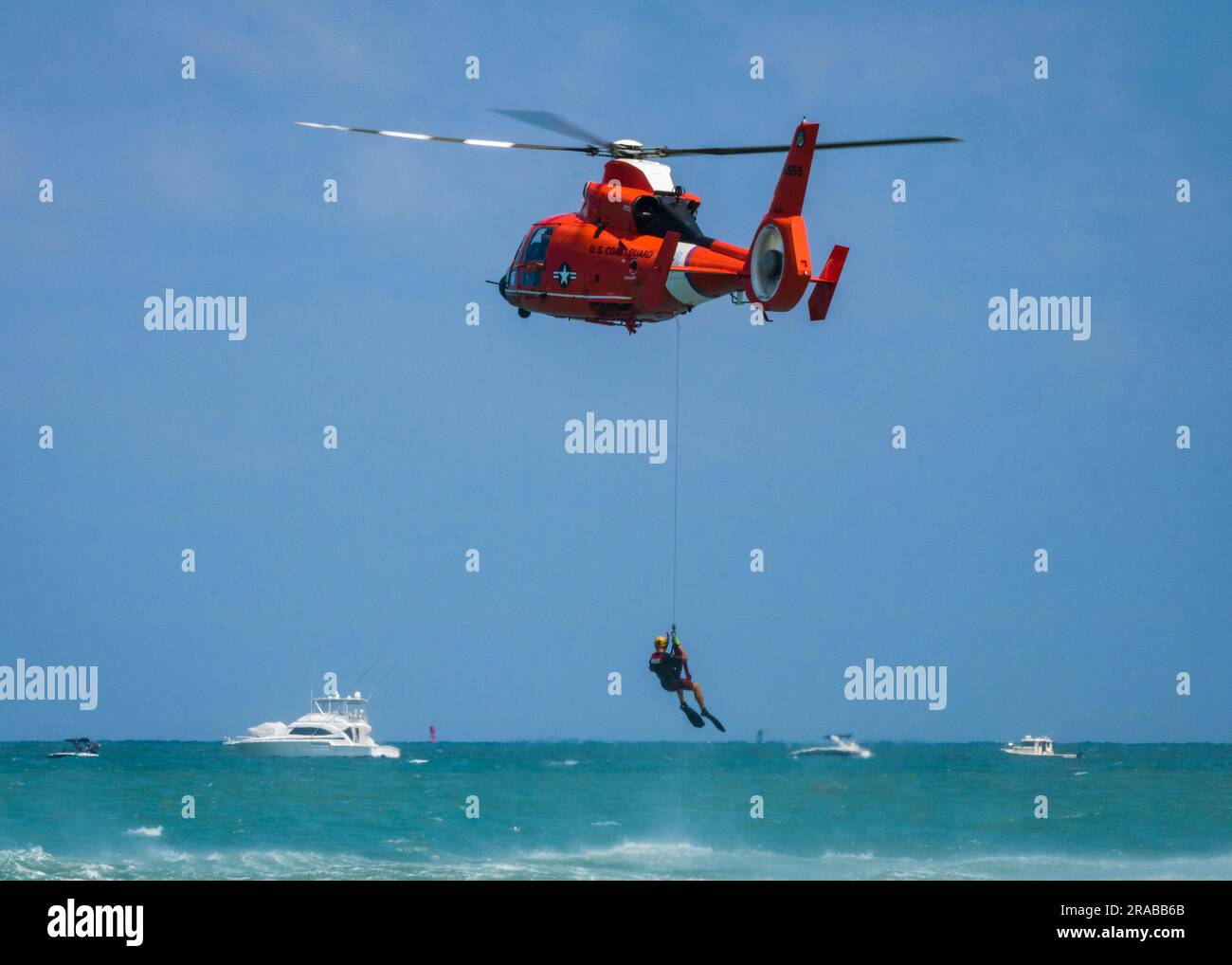 The coast guard coming to the rescue Stock Photo - Alamy